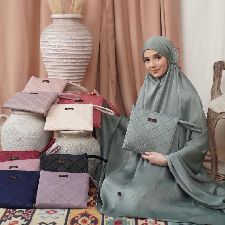 Jual Mukena Premium Terbaru 2025 Santorini Polos Extra Jumbo Mewah ...