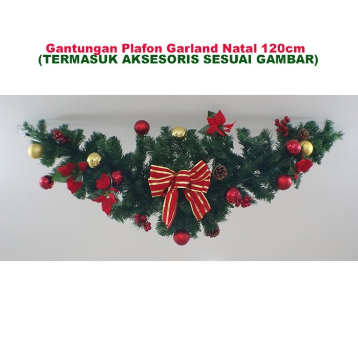 Jual Jual Gantungan Plafon Garland Natal 120Cm+ Aksesoris-Gantungan ...