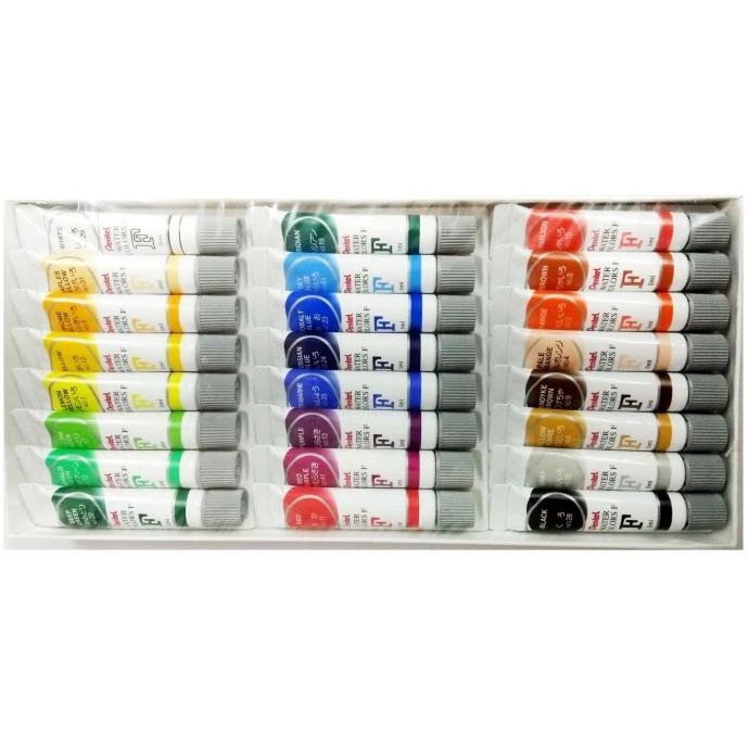 Jual Pentel Arts Water Colours 24 Color 5Ml Wfrs-24 Cat Air 24 Warna ...