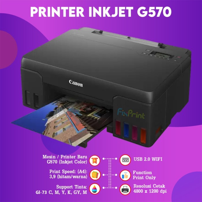 Jual Printer Canon PIXMA G570 570 Printer Photo InkTank 6 Warna ...