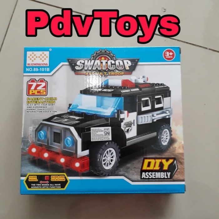 Jual Mainan Lego Block Mobil Baterai B/O DIY Assembly Ruizhongxing ...