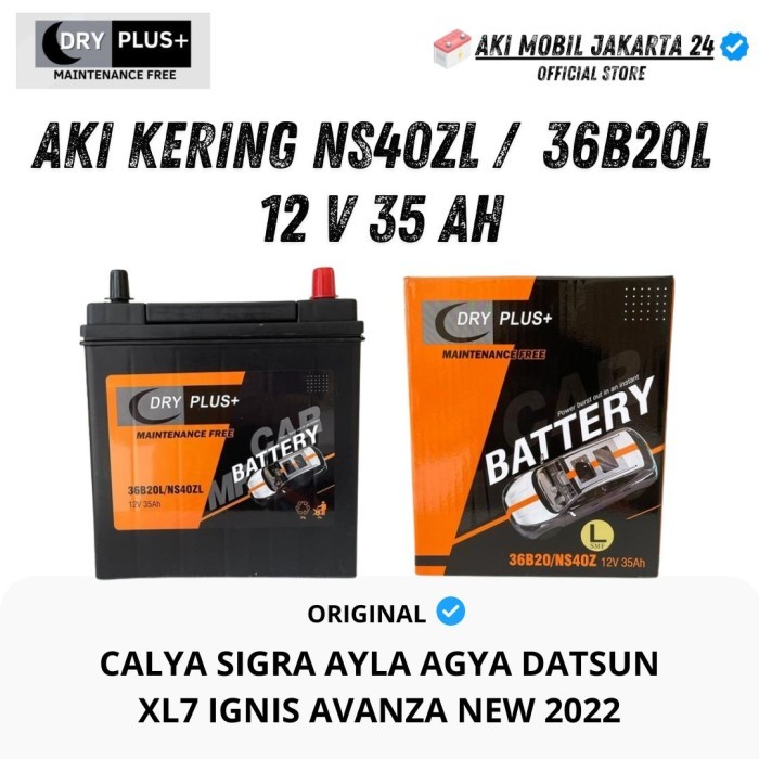 Jual Aki Kering Calya Sigra Murah Ns40Zl/36B20L 12 V 35 Ah Dryplus+ Kering Terbaru | Shopee ...