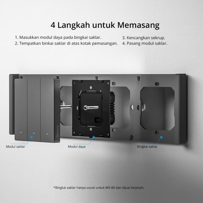 Jual Sonoff Smart Wall Switch M51C86 Saklar Wireless Smart Home Iot ...