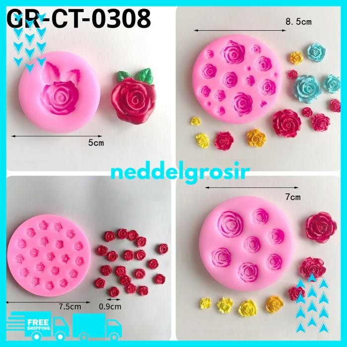 Jual CETAKAN SILIKON / COKLAT / FONDAN / PUDDING MAWAR ROSE BUNGA ...