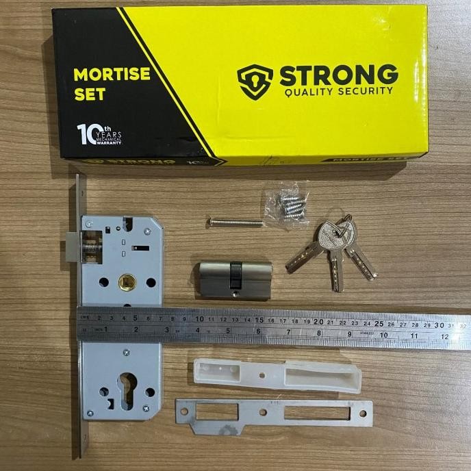 Jual [ Rd ] Set Handle + Mortise + Silinder Kunci Pintu Kayu Standard ...