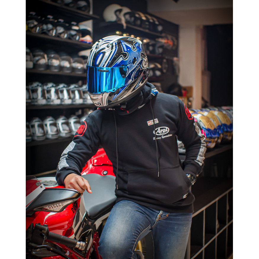 Jual ARAI RX7X NAKANO SERIES SILVER GREEN RED STAR FULL FACE HELM ...