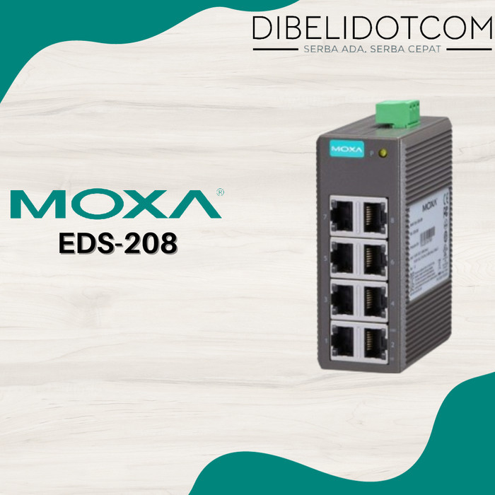 Jual MOXA Unmanaged Ethernet Switch 8 port EDS-208 RJ45 | Shopee Indonesia