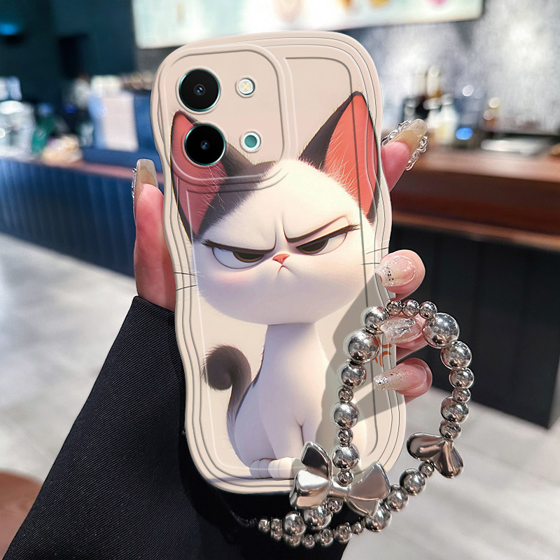Jual Casing Hp Untuk VIVO Y28 2024 Case HP Kucing yang tidak bahagia ...