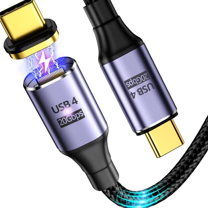 Jual Magnetic Data Cable USB4.0 20Gbps USB Type C PD 100W 5A 8K@60Hz ...