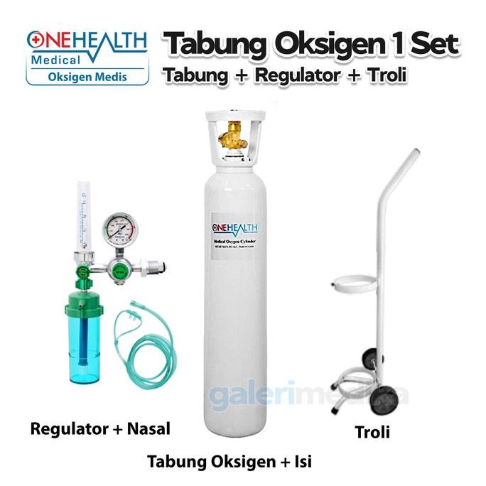 Jual Tabung Oksigen 1m3 Set (Tabung, Regulator, Selang, Isi) | Shopee Indonesia