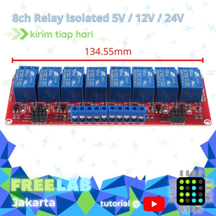 Jual Relay 8 Channel ARDUINΟ / PLC Isolated Optocoupler Input 5/12/24V 5mA | Shopee Indonesia