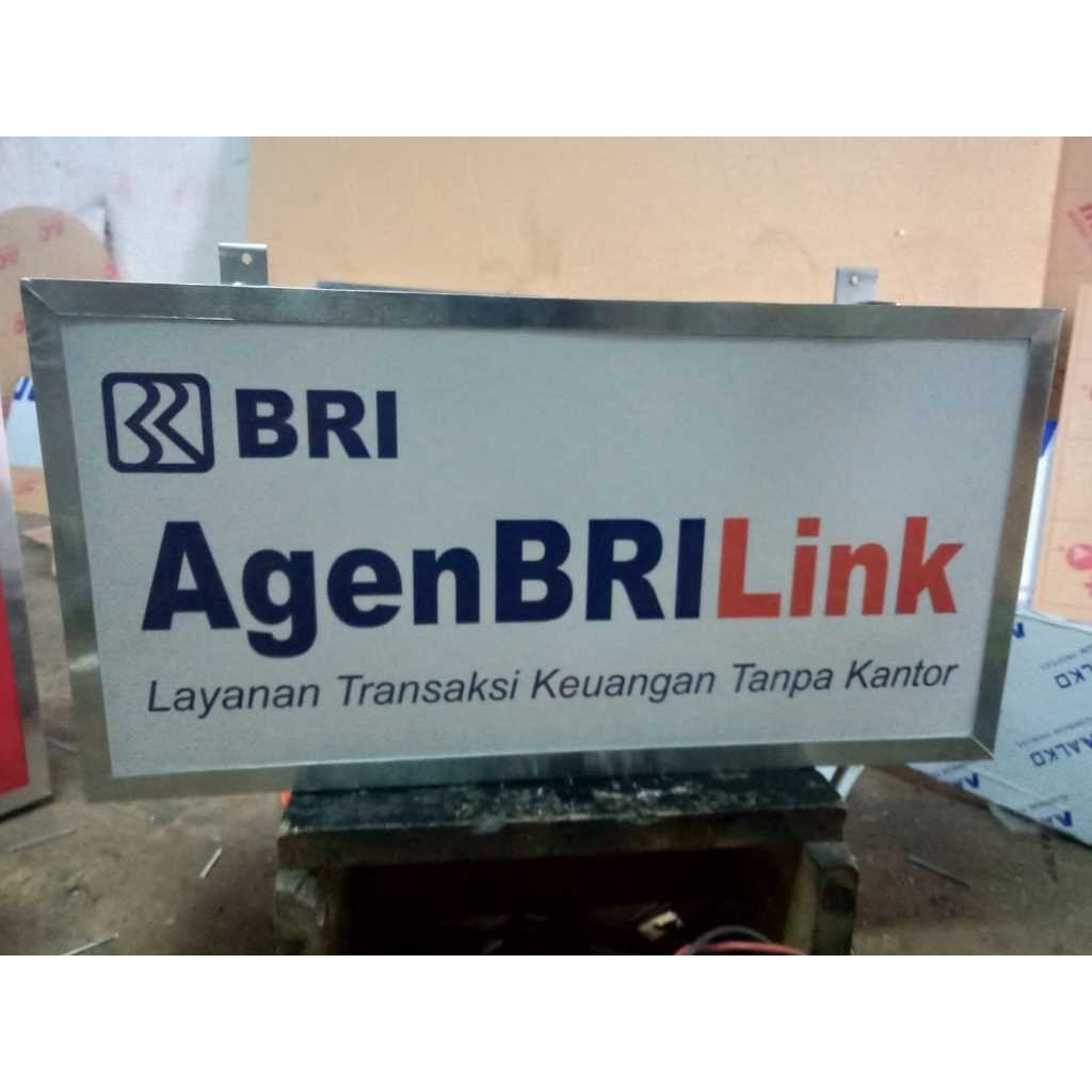Jual NEON BOX ACRYLIC 2 Muka AGEN BRI LINK Uk 20x40cm | Shopee Indonesia