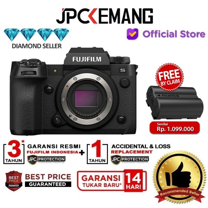 Jual Fujifilm X-H2S Body Mirrorless Camera Fuji XH2S XH2-S XH 2S RESMI | Shopee Indonesia