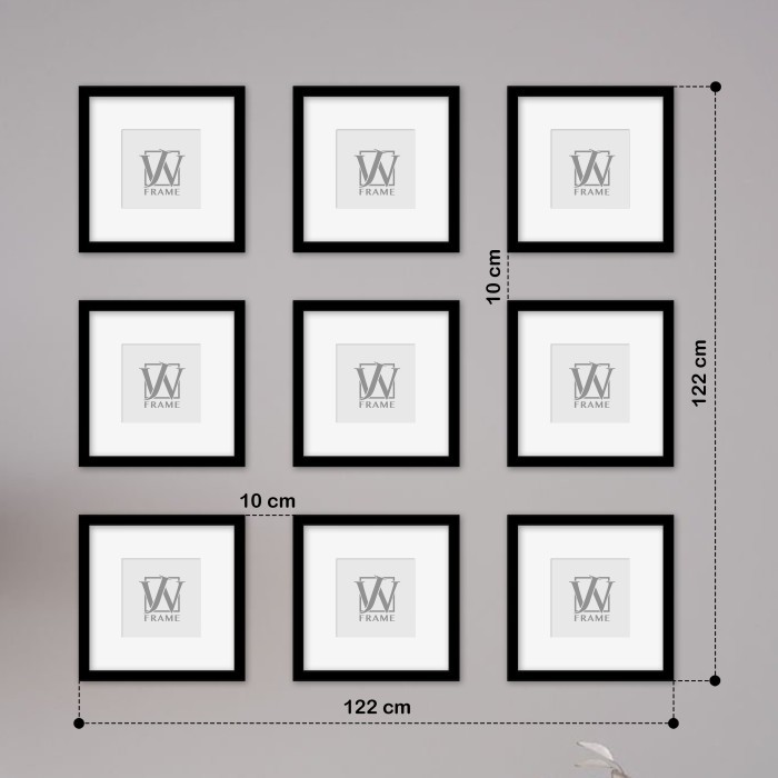 Jual WALL FRAME PHOTO KOLASE SET 30x30 cm BLACK AND WHITE | Shopee ...