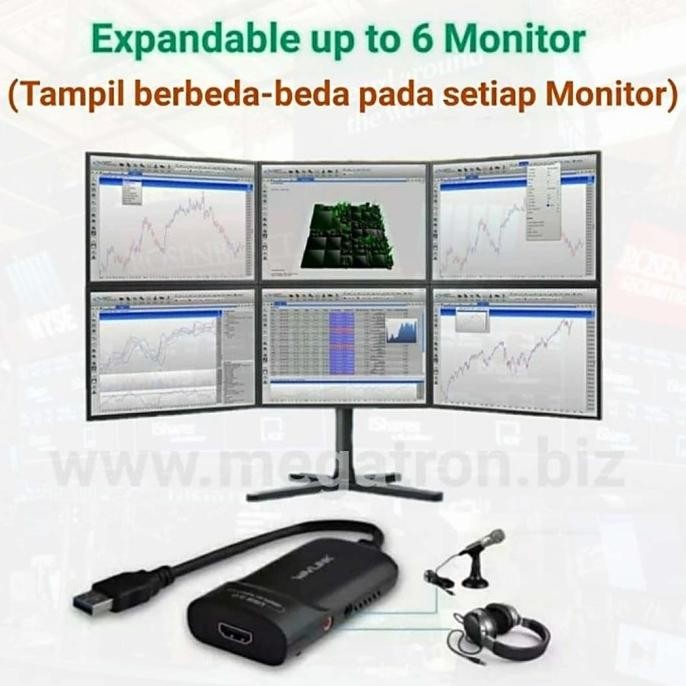 Jual Multiple Monitor Display - USB 3.0 Multiviewer- Extend up to 6 ...