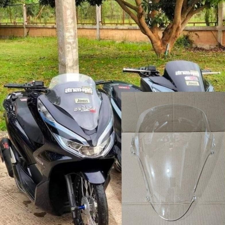 Jual WINSHIELD HONDA PCX 150 MODEL STANDAR BAHAN AKLIRIK 3 MILI PNP PCX ...