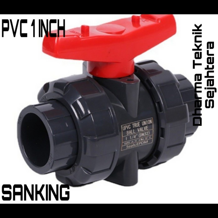 Jual TRUE UNION BALL VALVE PVC 1 INCH SANKING JIS | Shopee Indonesia