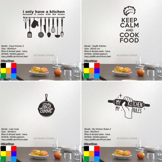 Jual Sticker Kitchen Dapur Stiker Cafe Rumah Ruang Makan Cafe Toko ...