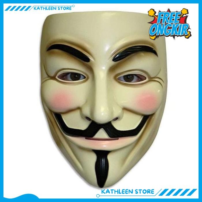 Jual VENDETTA MASK TOPENG VENDETA TOPENG HALLOWEEN ANONYMOUS TOPENG ...