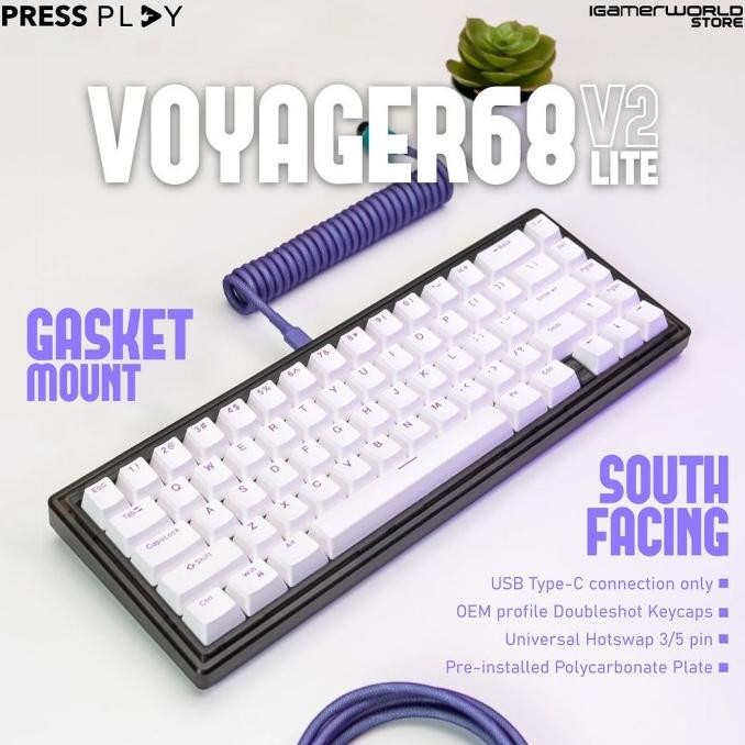 Jual TERMURAH - Press Play VOYAGER68 V2 Lite 65% 67-key Mechanical ...
