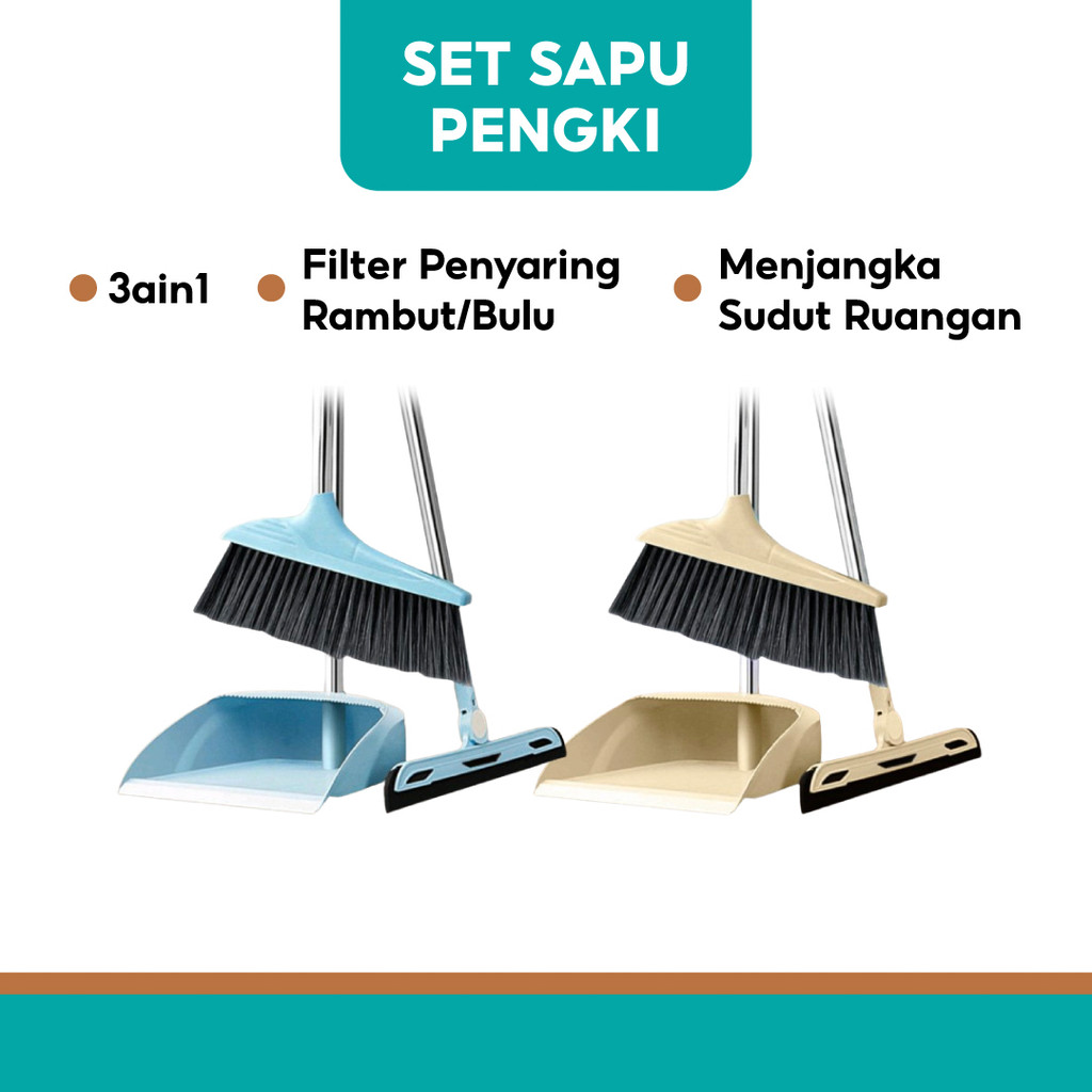 Jual Goto Set Sapu Pengki 3in1 Stainless Steel Terdapat Filter ...