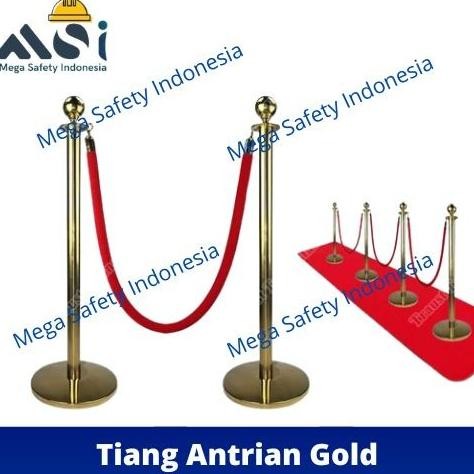 Jual 1 SET TIANG PEMBATAS ANTRIAN STAINLESS QUEUE LINE STANDING BARRIER ...