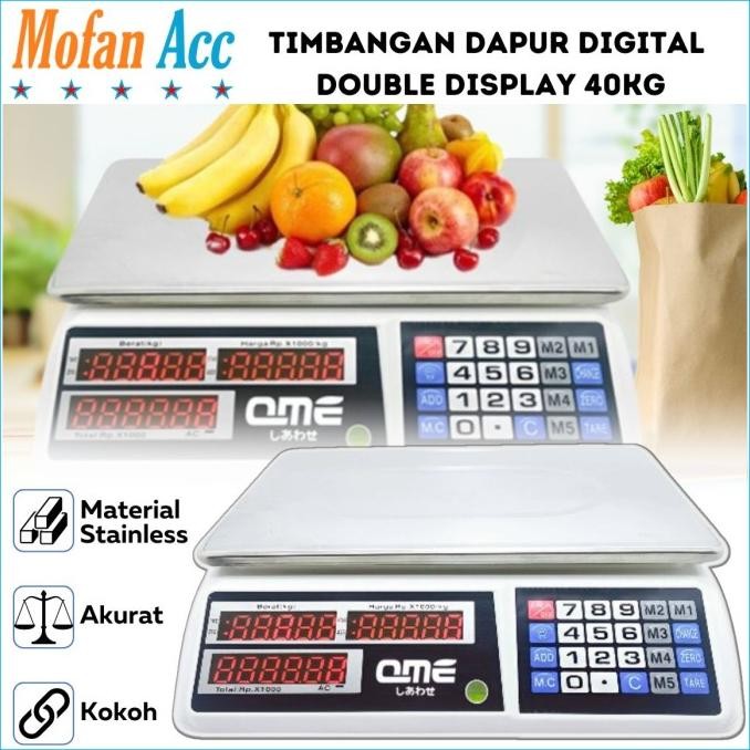 Jual BEBAS ONGKIR - Timbangan Dapur Digital 40Kg / Kitchen Computing Scale Double Display Untuk ...