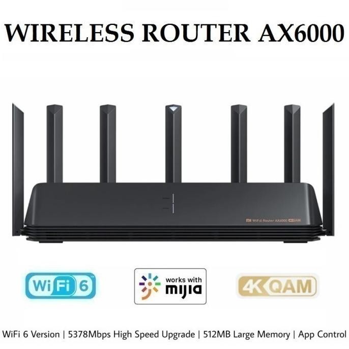 Jual NEW XIAOMI Mi WiFi Router AX6000 WiFi 6E Up To 6000Mbps - Support OpenWRT | Shopee Indonesia