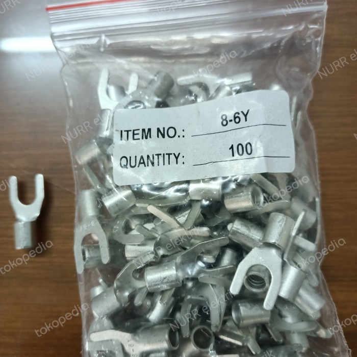 Jual Skun Kabel Skun Y Skun Garpu Polos 10Mm 8-6 / 8-8 ( 100 Pcs ...