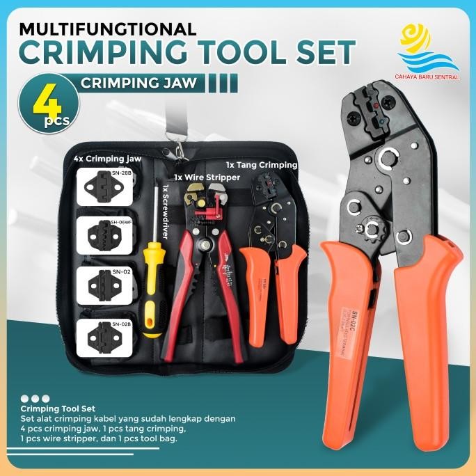 Jual PRODUK BARU!! CRIMPING TOOLS KIT TANG CRIMPING DAN WIRE STRIPPER ...