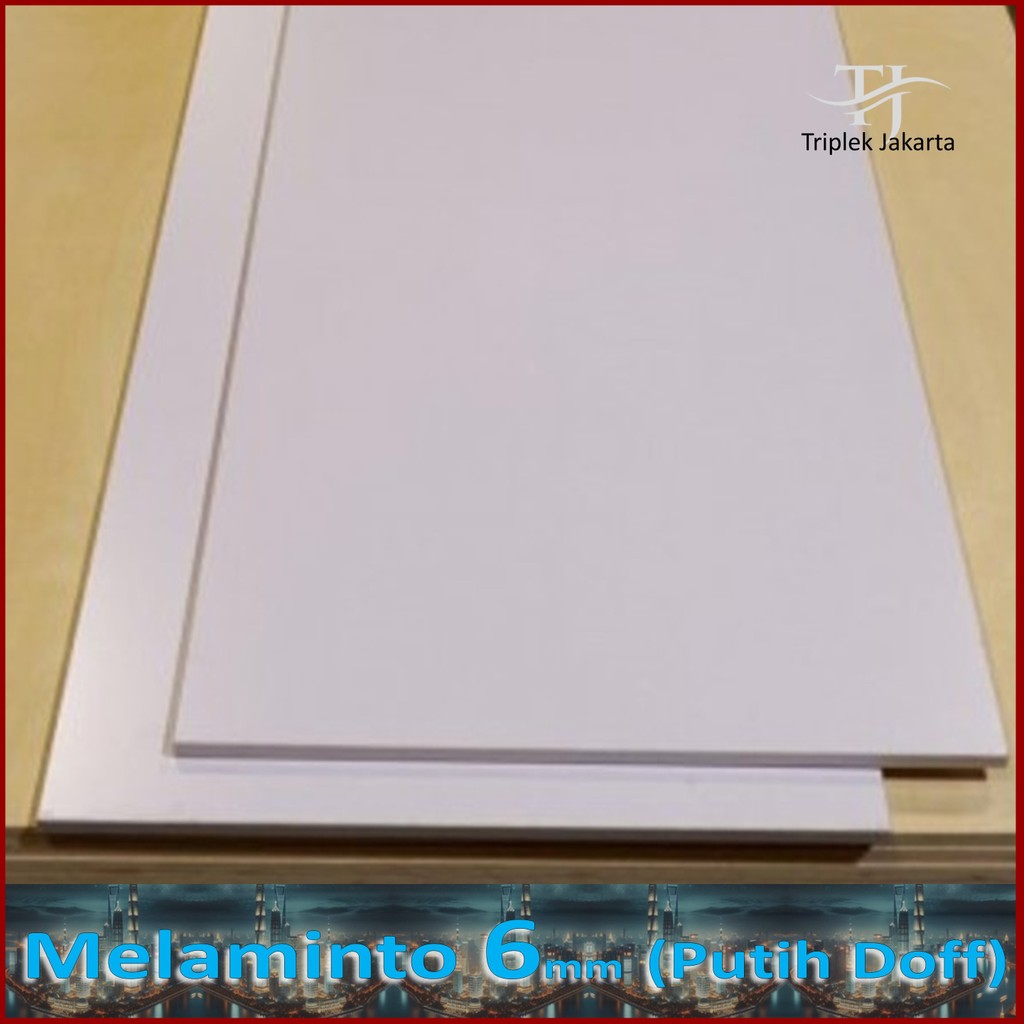 Jual Triplek Putih Doff 1 Muka Melaminto 6mm Ukuran 10x120 cm ( Tebal ...