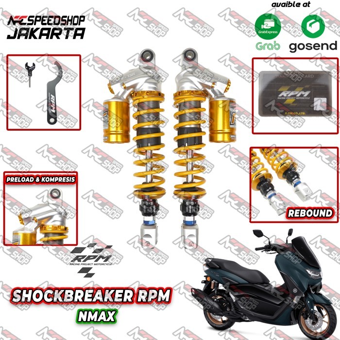 Jual Shockbreaker RPM Rear Suspension Yamaha Nmax 155 OLD shock rpm ...