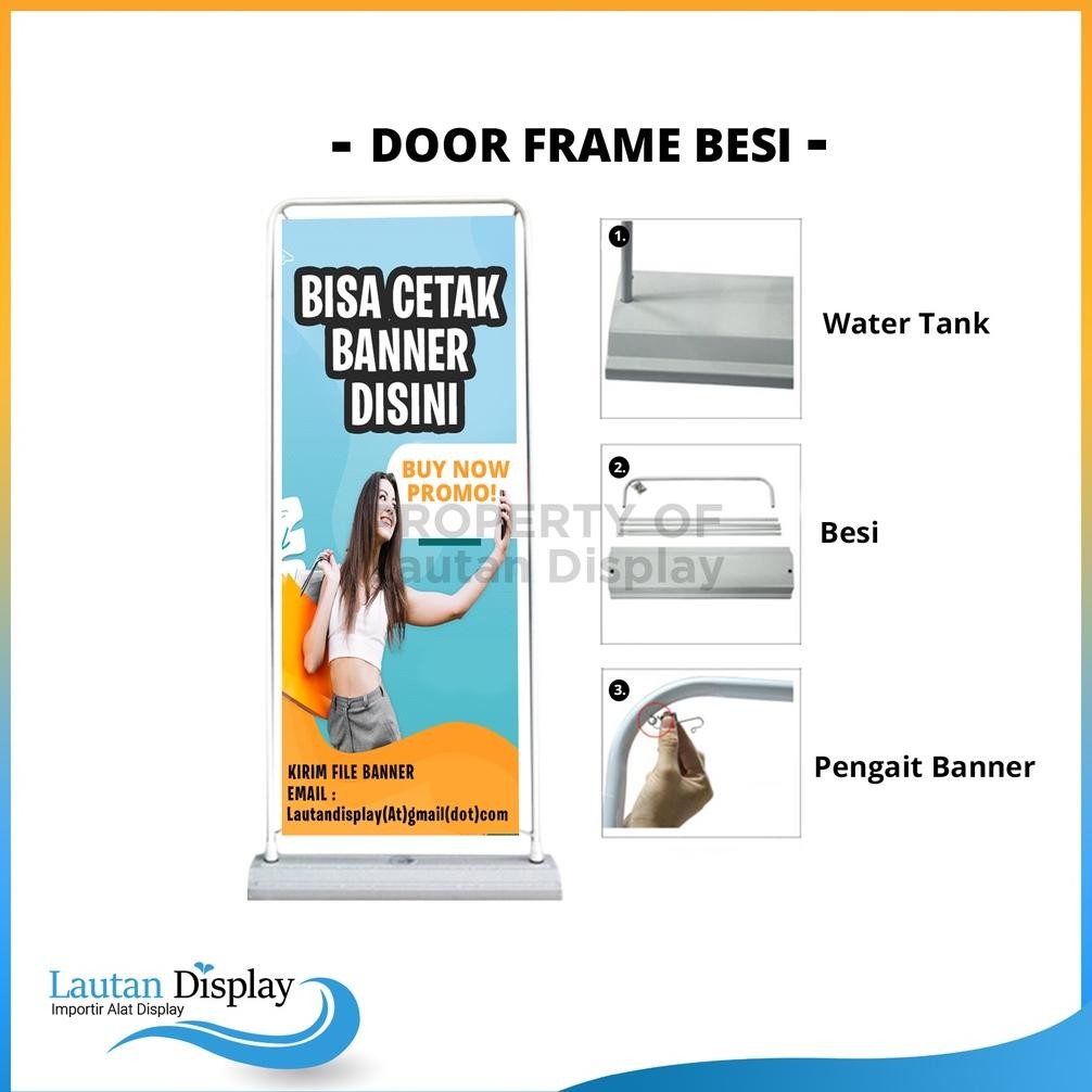 Jual GIOR STANDING DOOR FRAME BANNER 60X160 CM STAND BANNER WATER TANK ...