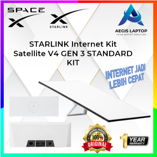Jual STARLINK Standar V4 GEN 3 Internet Satellite Router Kit Dual Wifi ...