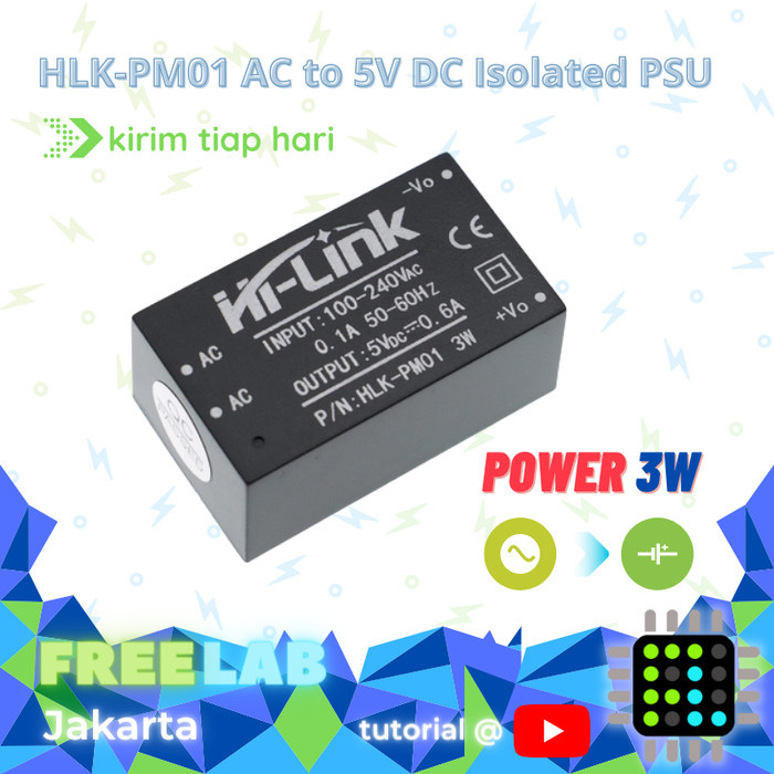 Jual HLK-PM01 AC-DC 220V to 5V Isolated Power Supply HLK PM01 3W Original | Shopee Indonesia