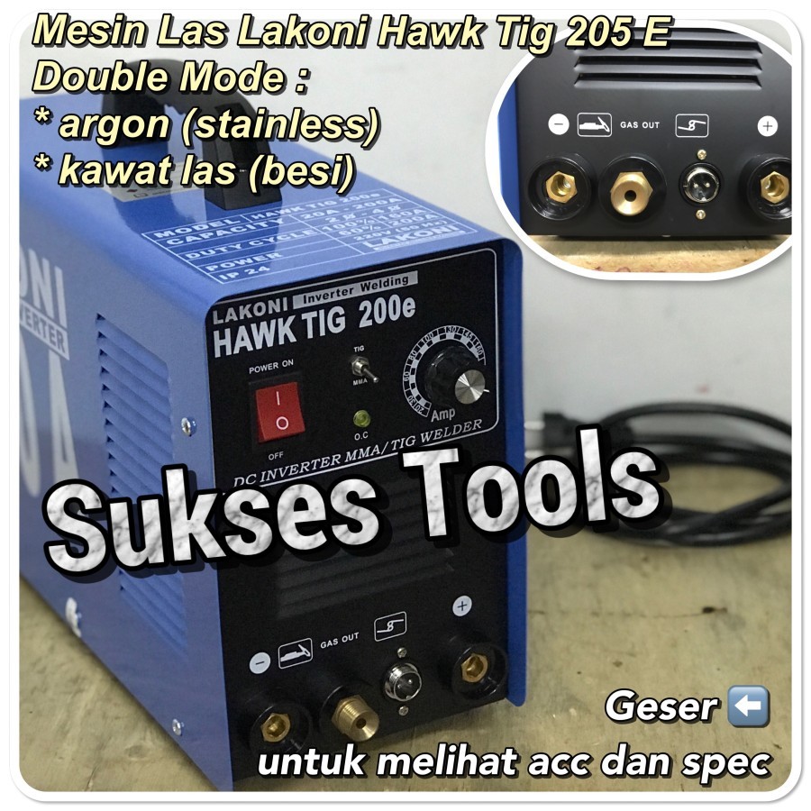 Jual Mesin Las Argon Lakoni Trafo Las Argon Travo Las Tig Hawk Tig 200 ...