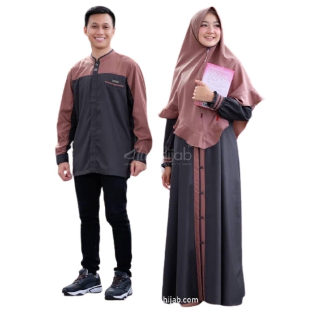 Jual Baju Muslim GAMIS MUSLIM COUPLE PASANGAN / Samawa couple \FARHANA ...