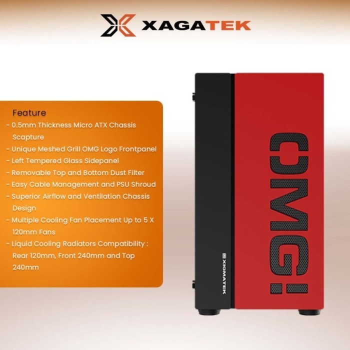 Jual New Casing Komputer Gaming Pc Xigmatek Omg Mini Tower Case Micro ...