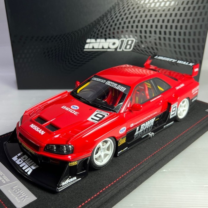 Jual 1/18 INNO MODEL NISSAN SKYLINE GTR R34 SILHOUETTE LB WORKS NO IG MODEL | Shopee Indonesia