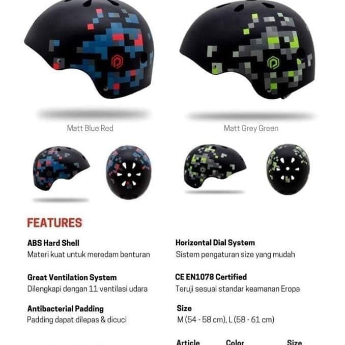 Jual Helm Polygon Pixel Model Batok | Shopee Indonesia