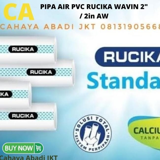 Jual PIPA AIR PVC RUCIKA WAVIN 2" / 2IN AW 0811T | Shopee Indonesia