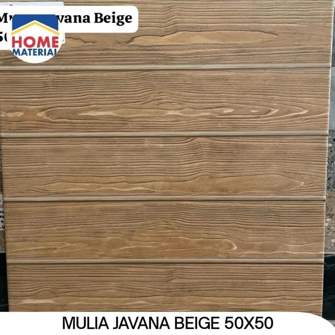 Jual KERAMIK LANTAI MOTIF KAYU MATTE KASAR MULIA JAVANA BEIGE 50X50 ...