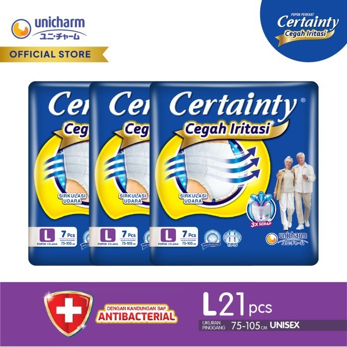 Jual Certainty - L 7 - Popok Celana - 3Pack | Shopee Indonesia