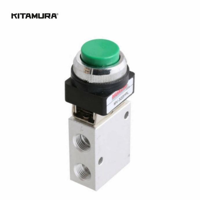 Jual Mechanical Valve Push Button Pneumatic 3/2 1/4" | Shopee Indonesia