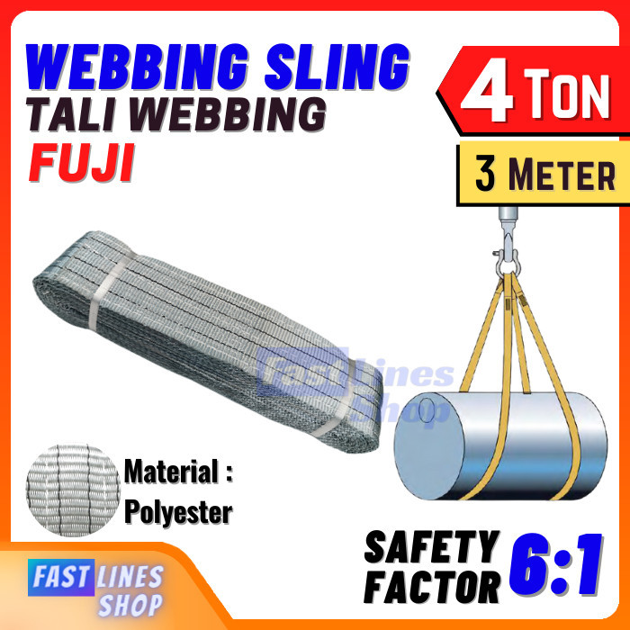 Jual HARGA DISC - Webbing Sling 4 Ton 3 Meter Tali Angkat Barang Webing ...
