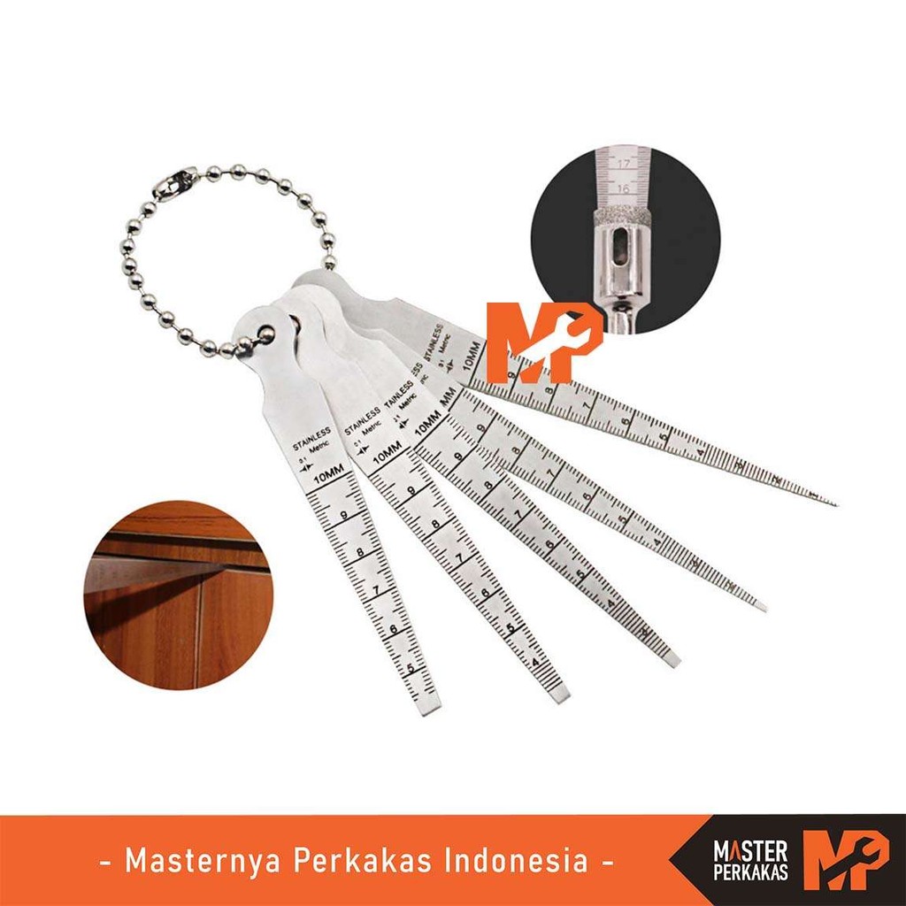 Jual MP Gauge Taper Feeler 1-10mm 5in1 AI11 / Gap Hole / Klep Fuller ...