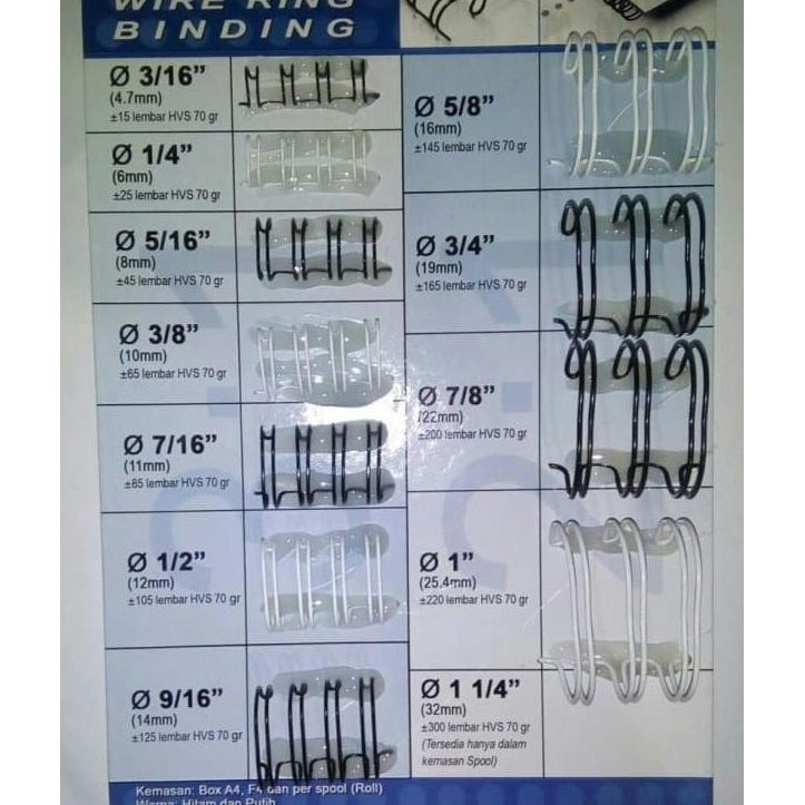 Jual Spiral Kawat A4-9/16/ Ring Kawat Jilid Topas | Shopee Indonesia