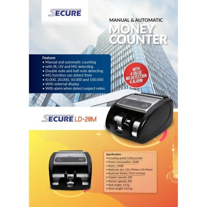 Jual Mesin Hitung Uang Automatic & Manual Secure LD-28M | Shopee Indonesia