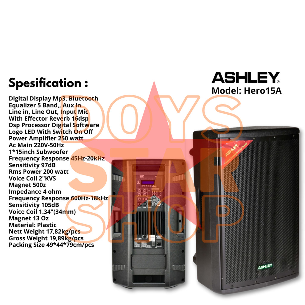Jual ORIGINAL ACTIVE SOUND SYSTEM ASHLEY HERO 15A | Shopee Indonesia