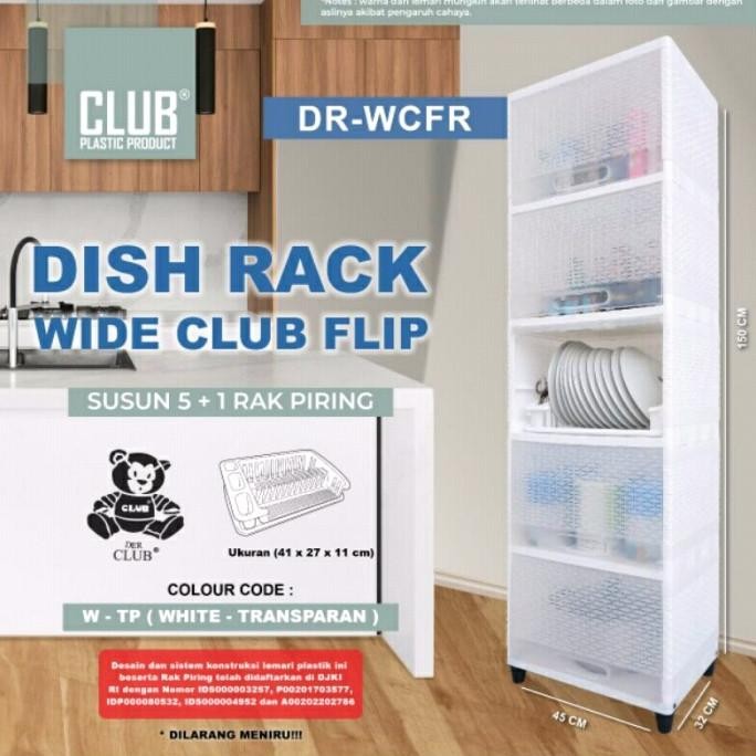 Jual CARGO - CLUB DISH RACK WIDE FLIP RAK SERBA GUNA RAK PIRING PLASTIC ...